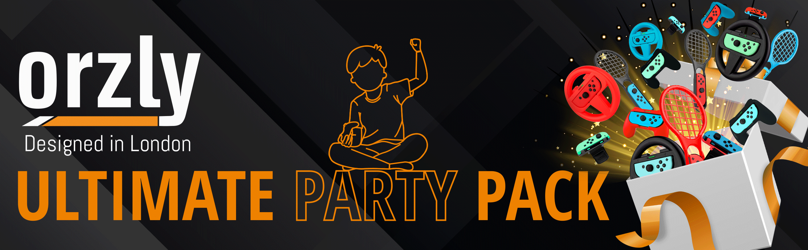 Orzly | Ultimate Party Pack Accessories & Games | for Nintendo Switch