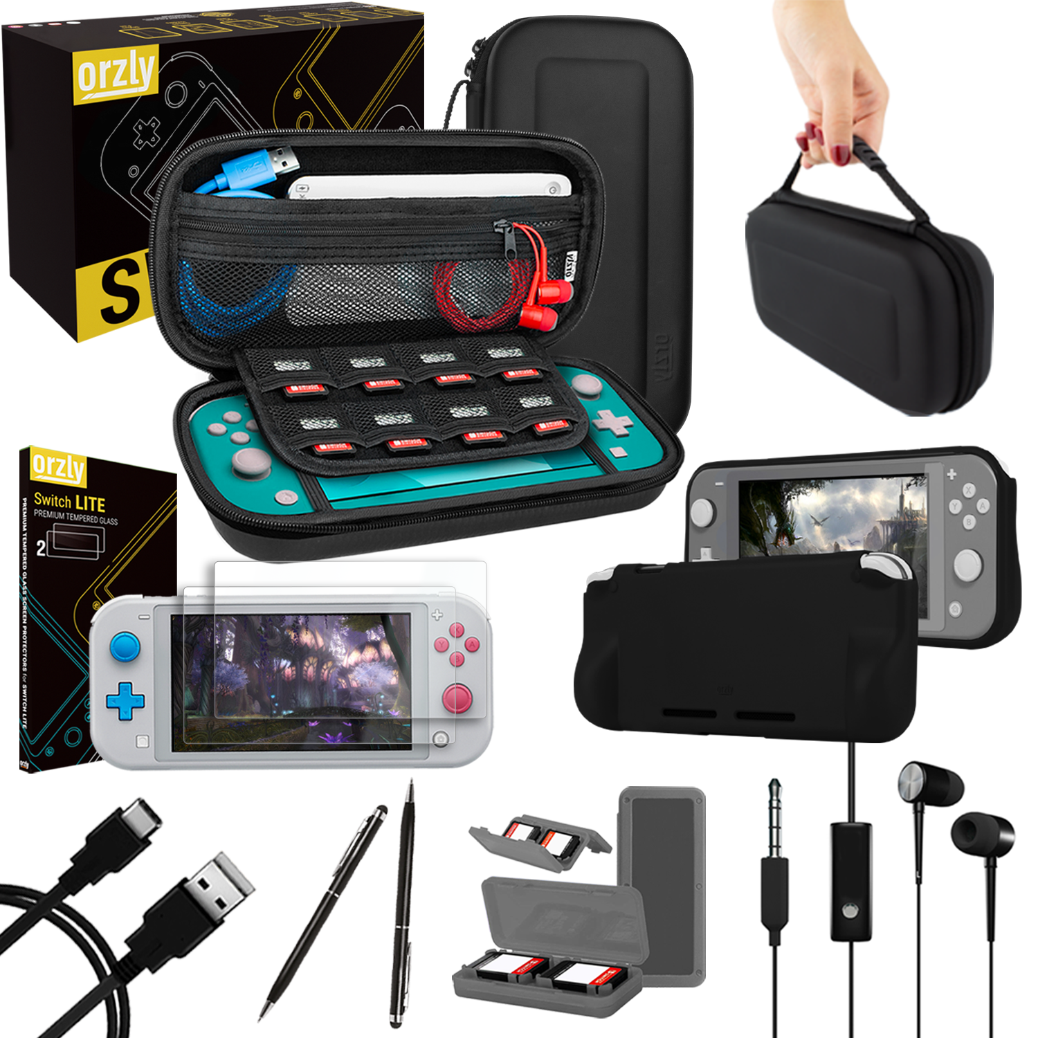 Essential Pack for Nintendo Switch Lite | Orzly